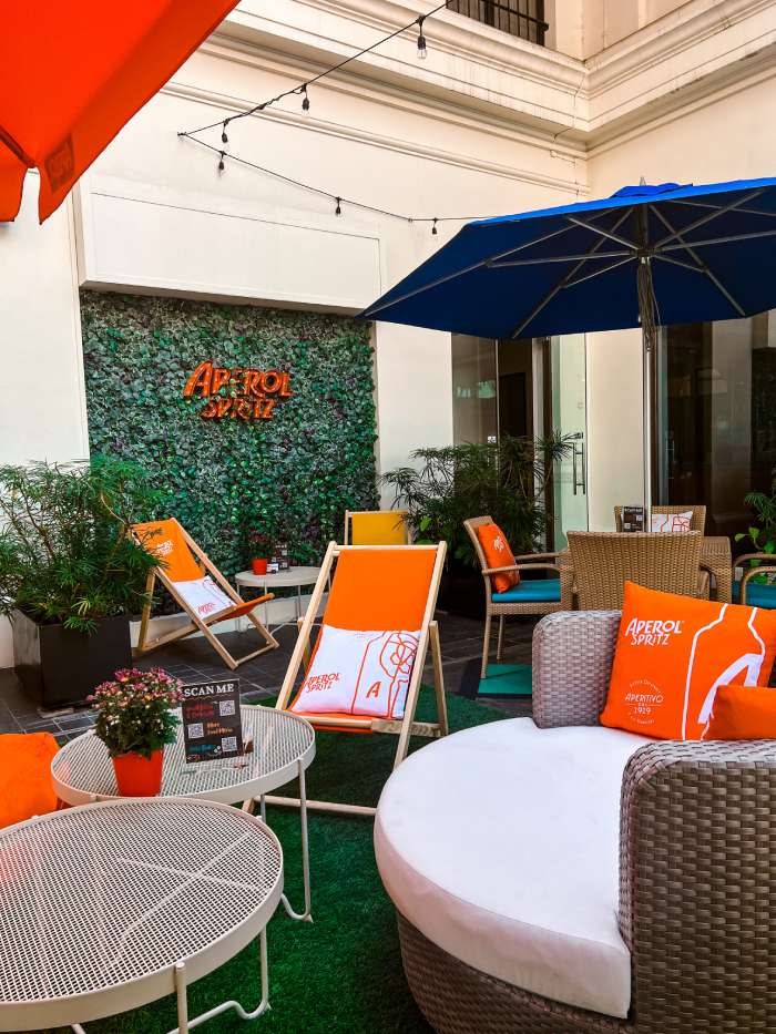 Aperol Spritz Garden at Hotel Indigo: a pet-friendly pop-up garden bar